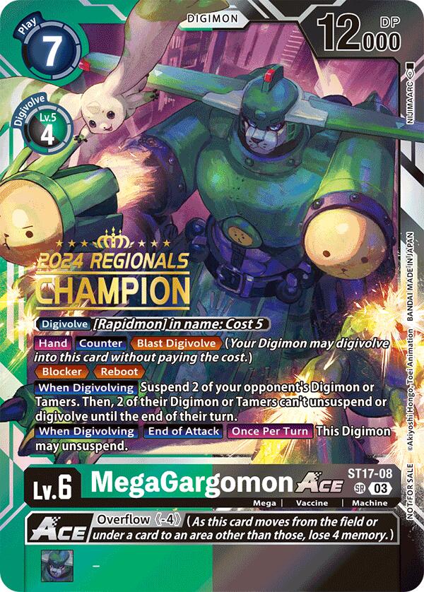 MegaGargomon ACE [ST17-08] (2024 Regionals Champion) [Starter Deck: Double Typhoon Advanced Deck ...